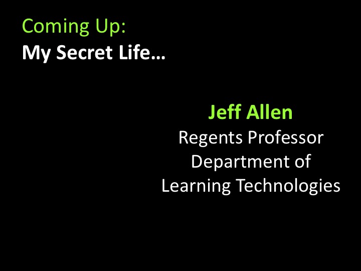 Secret life of Professors | Dr. Jeff M. Allen